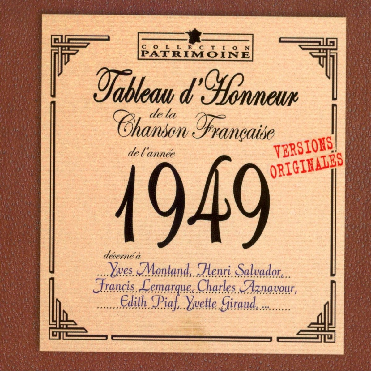 ‎Tableau d'honneur de la chanson française de l'année 1949 (Versions ...
