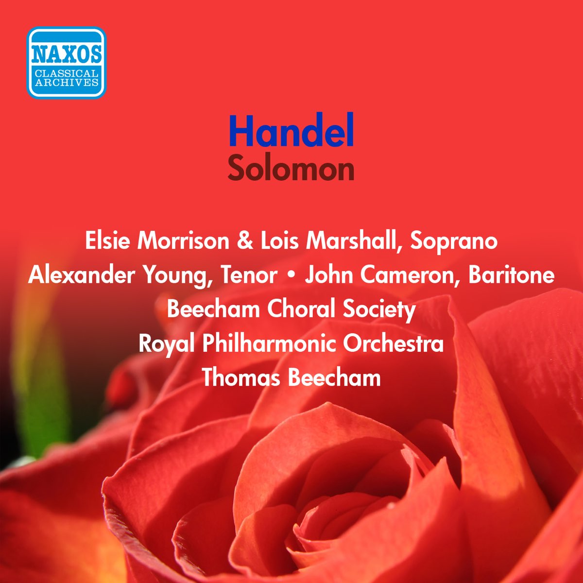 ‎Handel: Solomon (Cameron, Morison - Beecham Choral Society - Royal ...