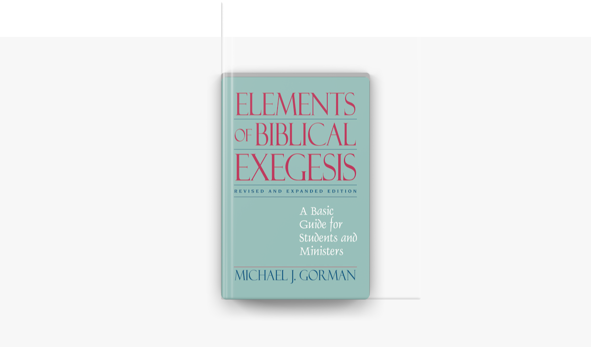 ‎Elements of Biblical Exegesis on Apple Books