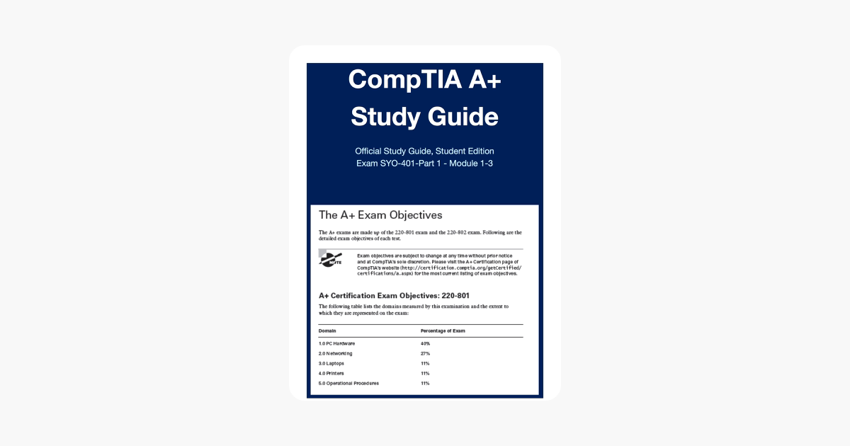 ‎CompTIA A+ Study Guide on Apple Books