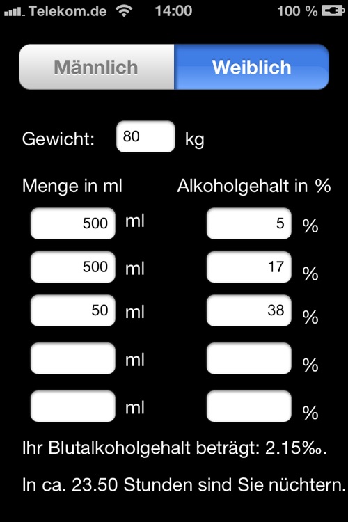 PromilleRechner! by Patrick S.