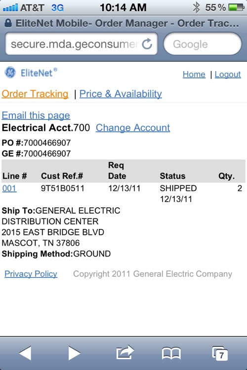 GE EliteNet Mobile by General Electric Company