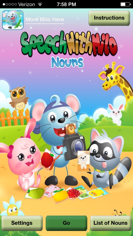 Speech with Milo: Nouns by Doonan Speech Therapy