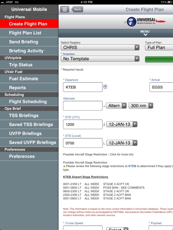 Universal® Mobile: Aviation Weather, Flight Planning, Jet Fuel Pricing ...