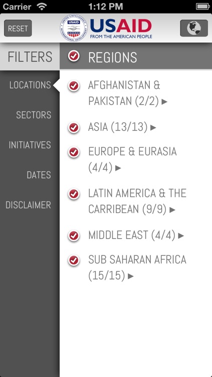 USAID Portfolio Map by USAID