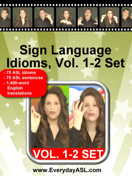 Sign Language Idioms, Vol. 1-2 for iPad! by EverydayASL.com