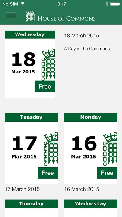 Commons Order Papers by UK Parliament