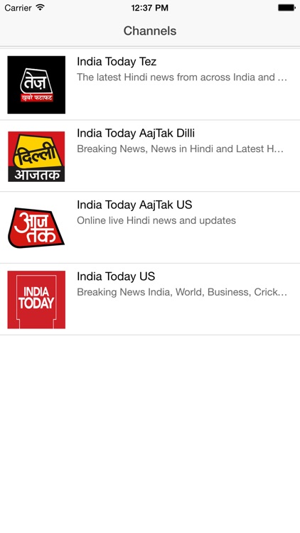 India Today Channels by Vidillion