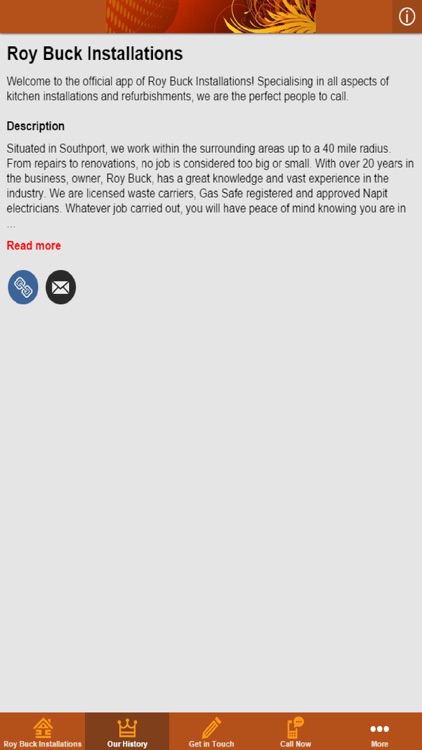 Roy Buck Installations by Local Traders