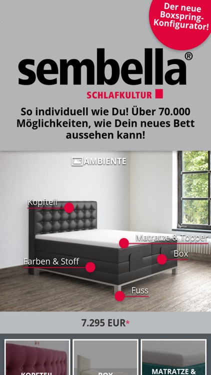 Sembella Boxspring Konfigurator by Sembella