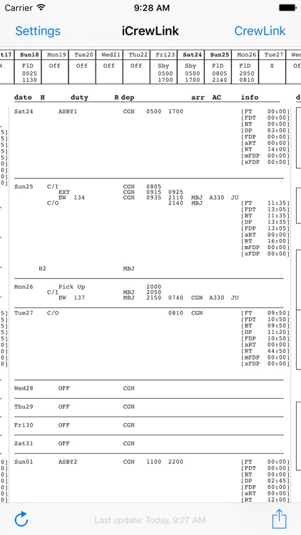 iCrewLink Crew Roster Viewer by Andreas Maikisch