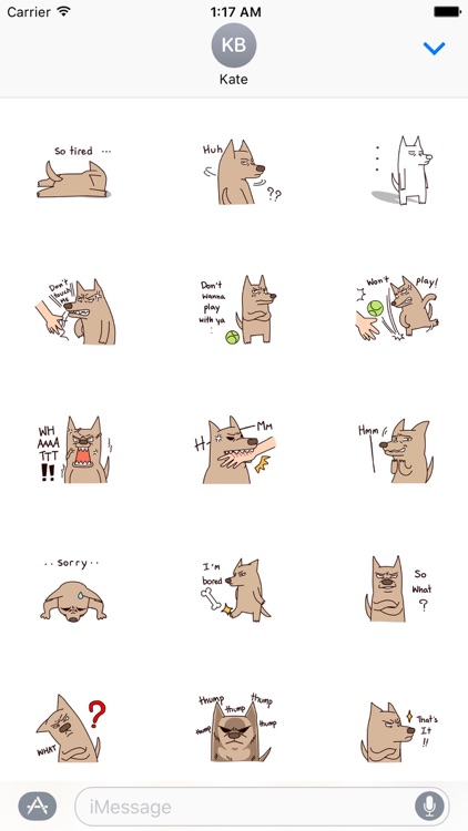 Animated Bad Dog Stickers by Nguyen Hao