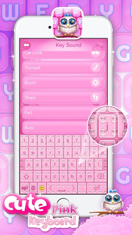 Cute Pink Keyboard: Enjoy Your New Fantastic Theme by Mirjana Petkovic