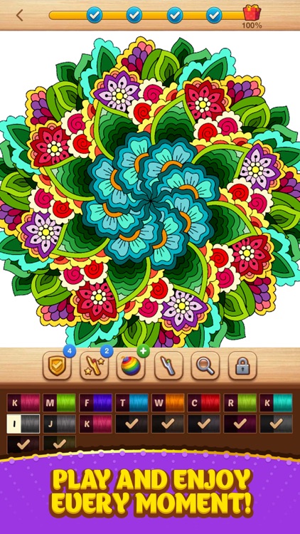 Cross Stitch Coloring Mandala by Playcus Limited