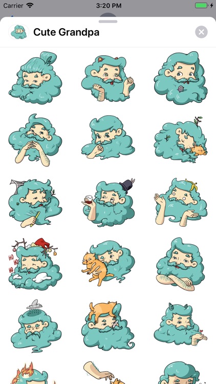 Cute Grandpa Sticker Pack by Pavel Yaumenchyk