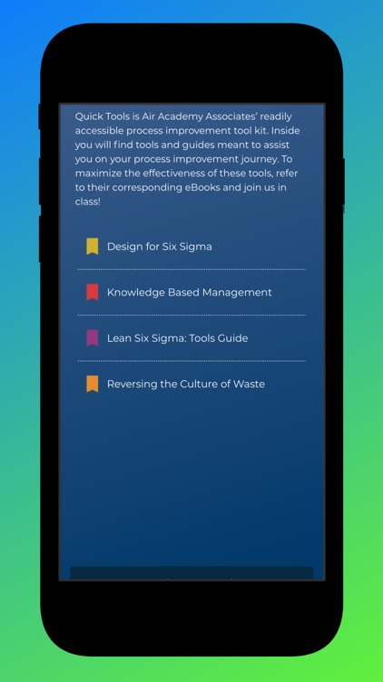 Six Sigma Quick Tools by Air Academy Associates