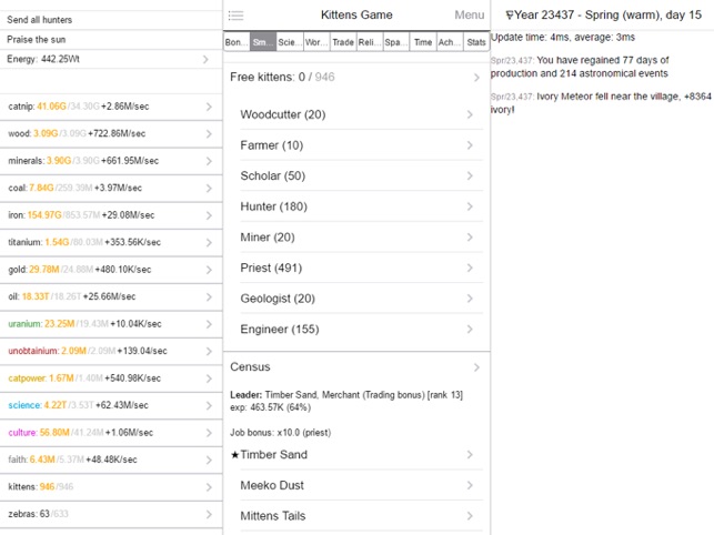 Kittens Game on AppGamer.com