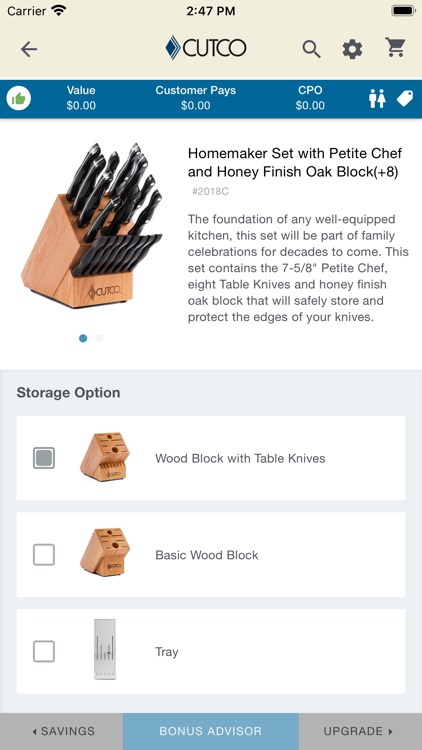 Cutco Orders by Vector Marketing Corporation