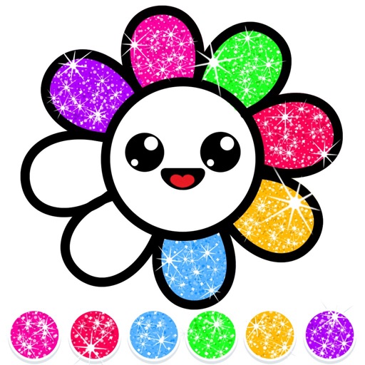 Glitter Coloring Book: Paint by PIGGY PANDA INC