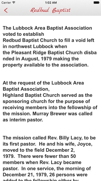 Redbud Baptist App by Rodney Oaks
