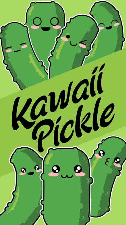 Kawaii Pickle - Cute Pickles by Mar Kevin Cayabyab