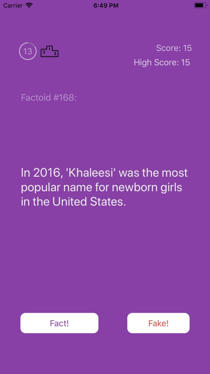 Factoids: Fact or Fake? by Thomas Le