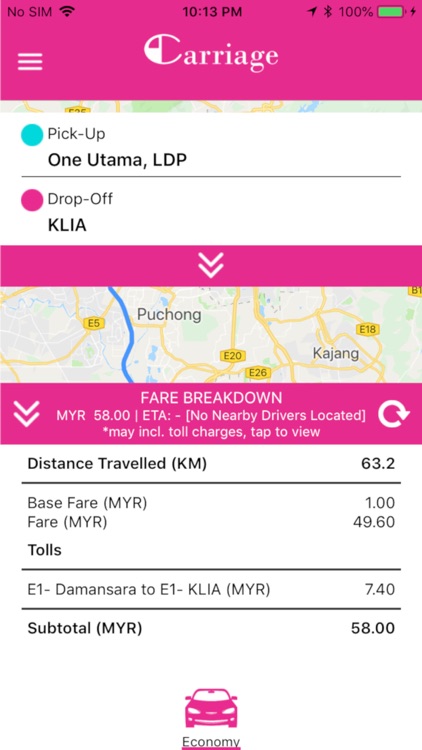 Carriage For Her Passenger App by Carriage For Her Sdn Bhd
