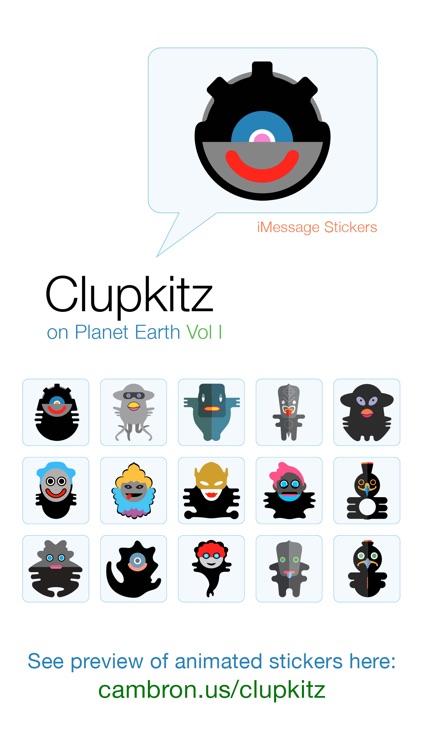 Clupkitz on Planet Earth Vol 1 Stickers by Chris CAMBRON