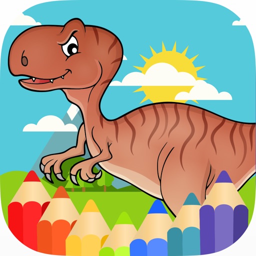 Dinosaur World Coloring Jurassic Dino Park by Arnon Kreethawate