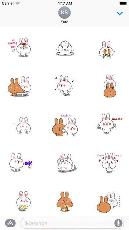 Lovely Couple Rabbits Stickers Pack by Nguyen Hoang