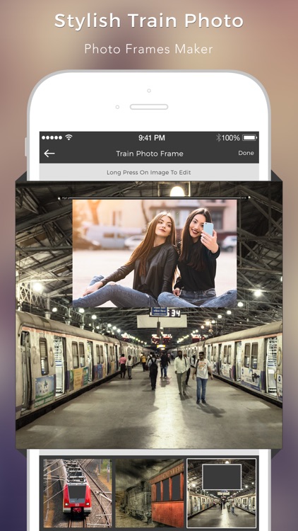 Train Subway Photo Frame : Railway Station Frame by jitendra khunt