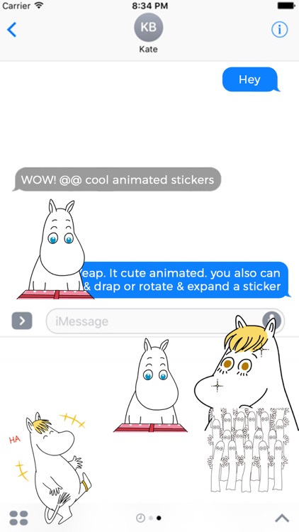 Hippo love story Animated Stickers by Dang Doan