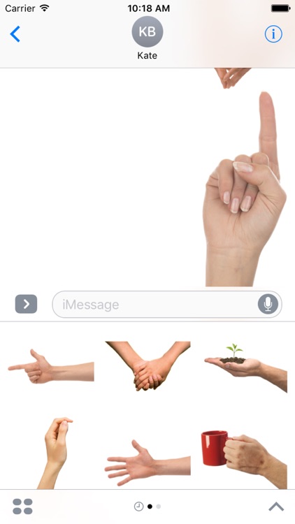 Hands on Emoji Stickers for iMessage by Zaharia Dana