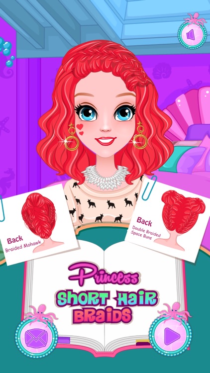 Princess Short Hair Braids by Color Girl Games