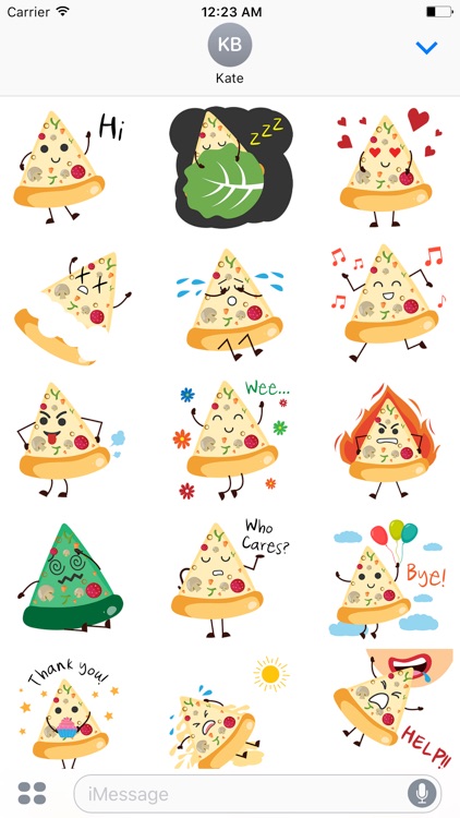 Animated FUNNy PIZZa Stickers by APPBUBBLy
