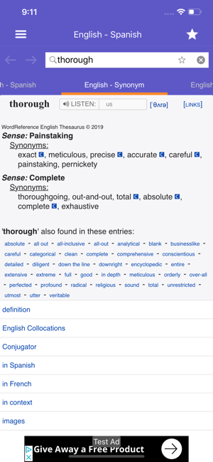 ‎WordReference Dictionary on the App Store
