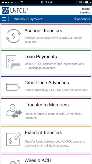 UNFCU Digital Banking iPhone App