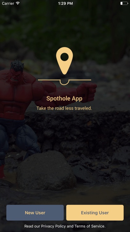 Spothole. Pothole Tracking App by Fill in the Potholes Project