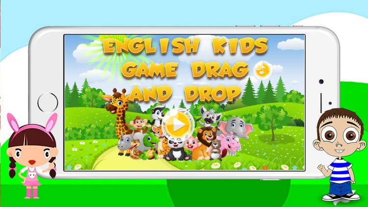 English Kids Game Drag and Drop - Animals Puzzle by Sakon Sumongkon