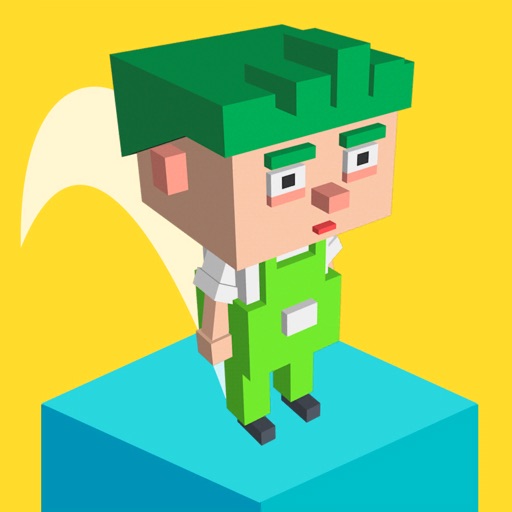 Jumping Block Guy by Clint Axtell