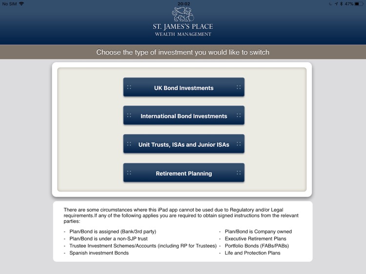 SJP Fund Switch App by IOS Development