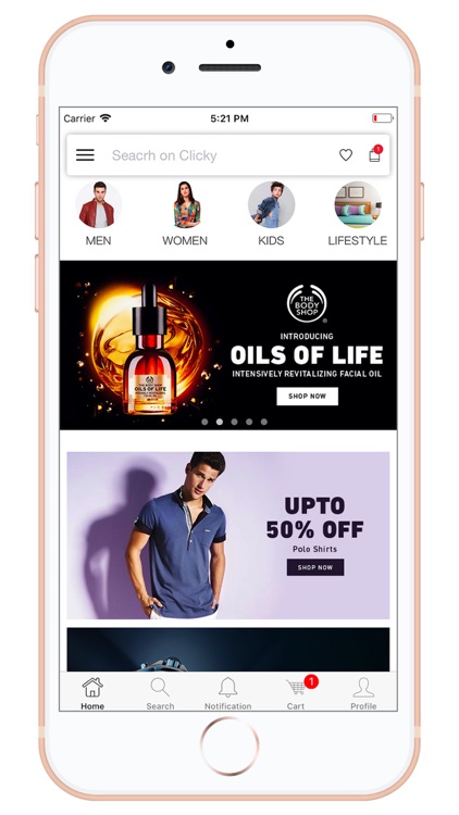 Clicky Online Shopping App by Clicky