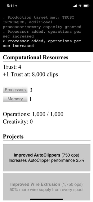 Universal Paperclips™ on AppGamer.com