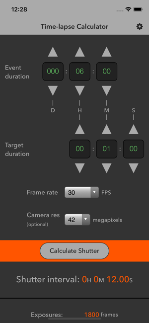 Time-lapse Calculator」をApp Storeで