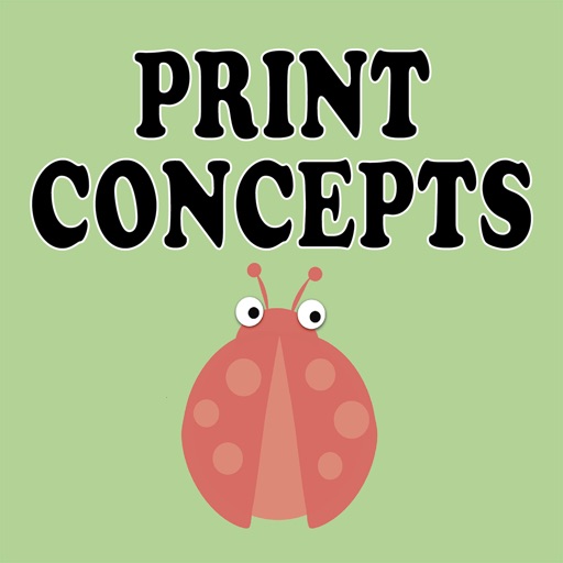 Print Concepts Level 1 by Bugbrained, LLC
