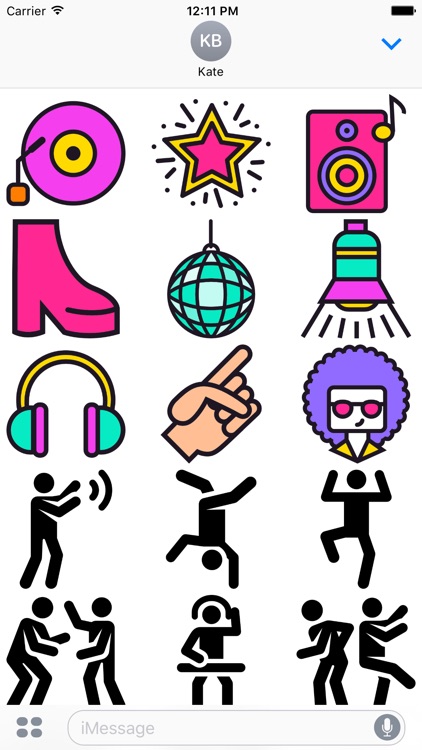 Disco Dancers - Dance Stickers by Kevin Southgate