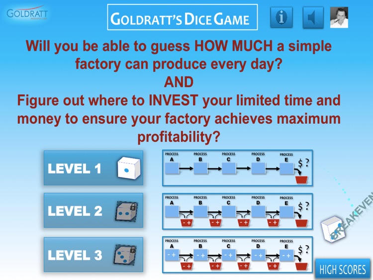 Goldratt's Dice Game tablet version by Goldratt Research Labs