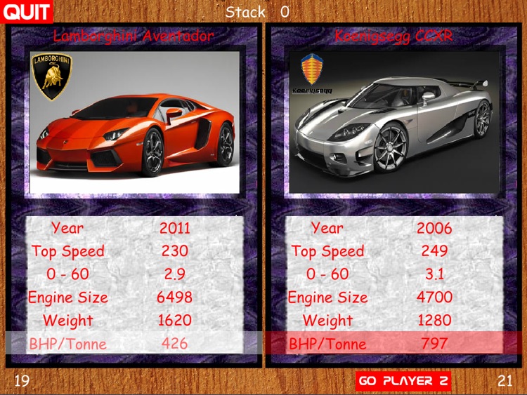 Supercar Card Game by Iain Price