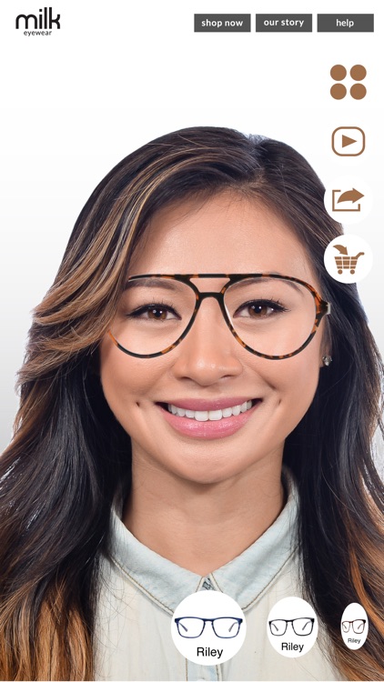 MILK Eyewear Virtual Try-On by Optimate Inc.