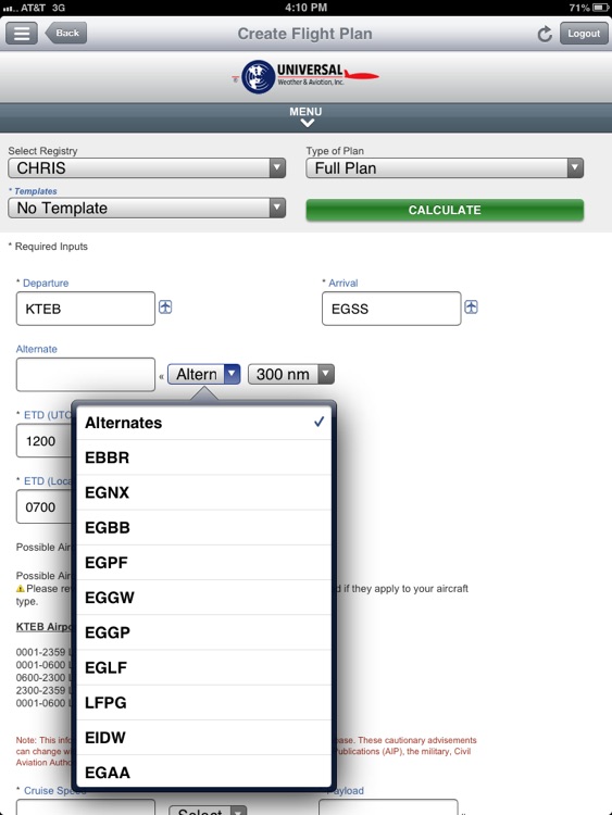 Universal® Mobile: Aviation Weather, Flight Planning, Jet Fuel Pricing ...
